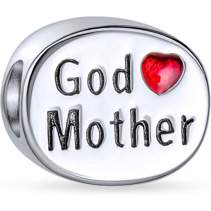 Charme Bead - BLING JEWELRY - Coeur Rouge D'Amour Ovale - Argent ...