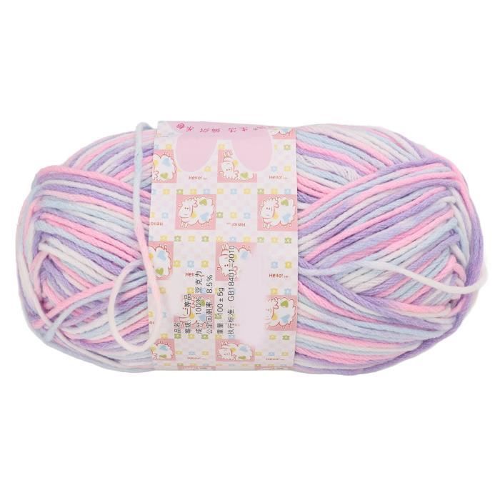 Fdit fil au crochet Fil de coton au lait fil à tricoter 6 brins fleur ...