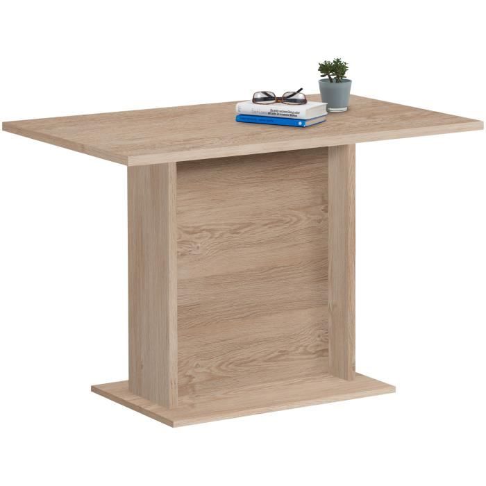 Table à manger - FMD - Brandon - Rectangulaire - Chêne - 110 cm x 70 cm ...