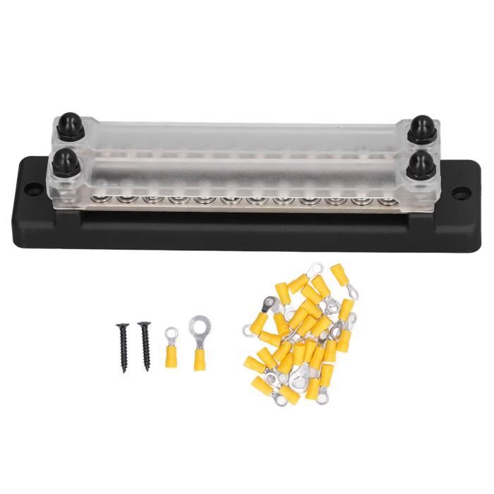 GOTOTOP 24 Terminal Bus Bar Bornier de Barre de Bus, 48 V 150 A 24 ...