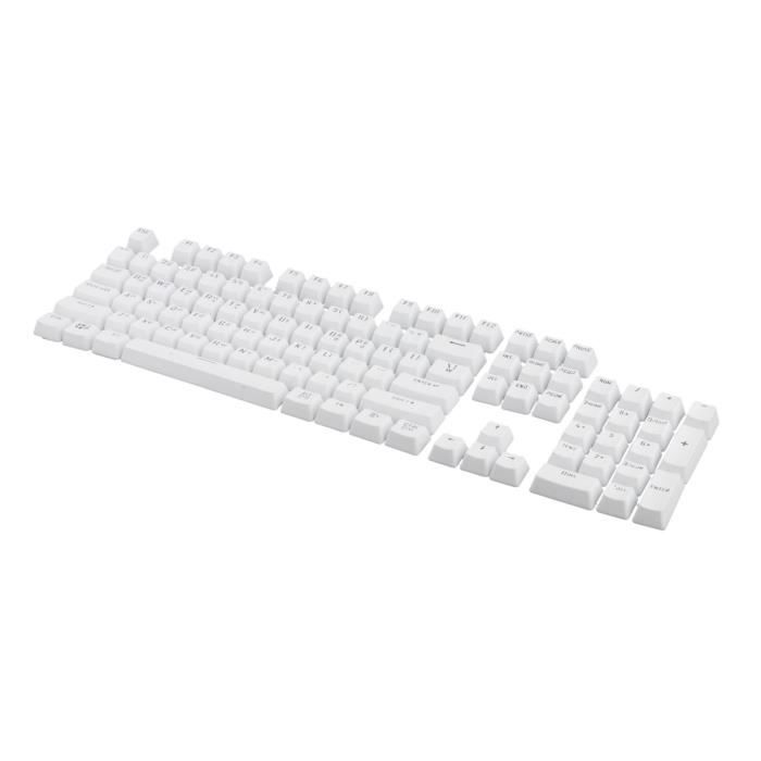 104 Keycaps Set Rétro-Éclairé Translucide Police OEM Profil Keyset pour ...