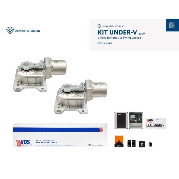Testo di origine KIT 2 ANTE PER CANCELLI A BATTENTE FINO A 5 MT VDS KIT ...