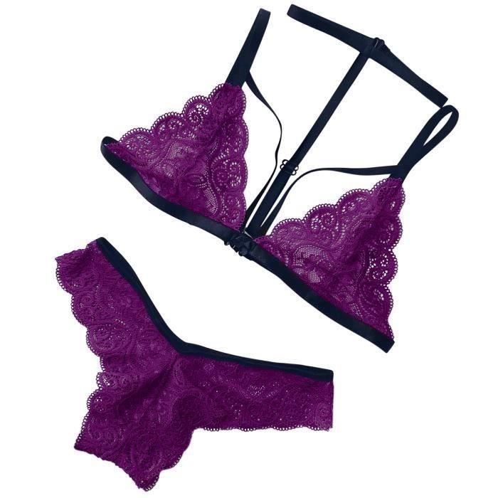 Brassiere De Femmes V Neck Cils De Ntelle Sexy Tache Camisole Pyjama