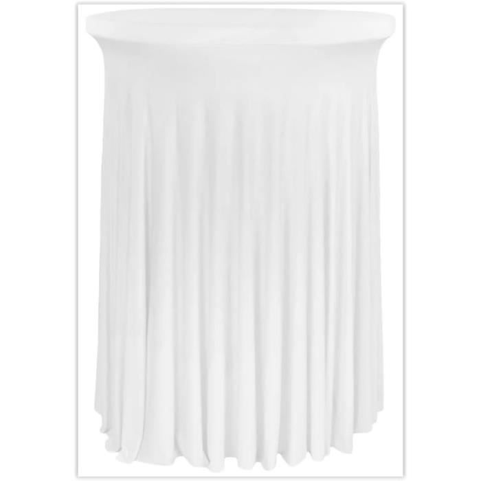 Nappe Spandex Juponnee Pour Table Mange Debout Housse Extensible Ronde ...