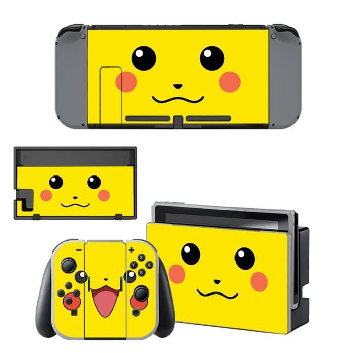 Sticker pour Nintendo Switch, Pokémon Kit Autocollant Skin Protection ...