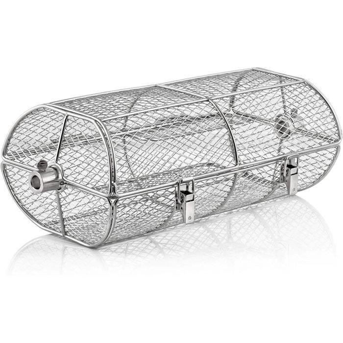 Panier Grill en Acier Inoxydable pour Broche rotative 42,5 x 21 x 16 cm ...