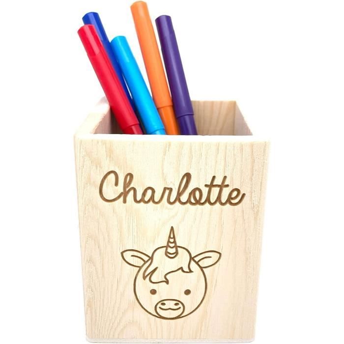 CASTAGNOU - Pot à crayons e ois personnalisé - organ ur carré porte ...