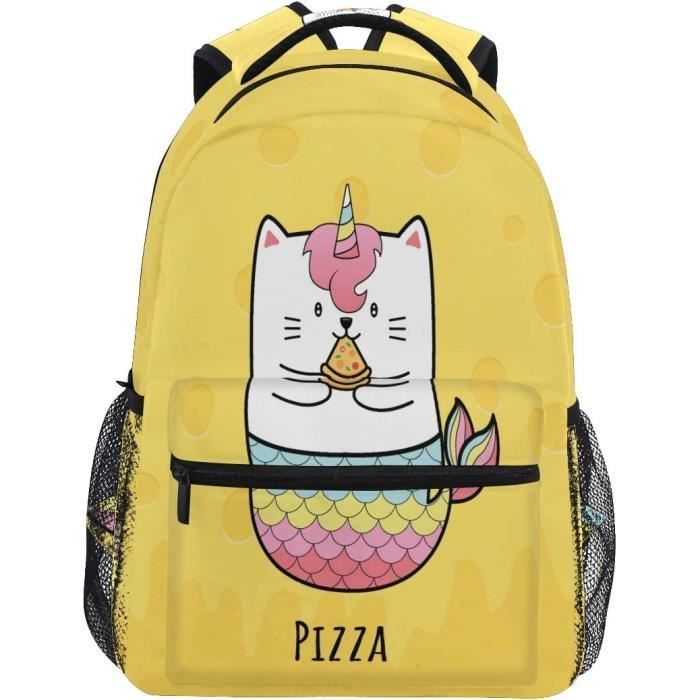 Hajie Sac À Dos Licorne Arc-En-Ciel Motif Sirène Et Chat Grande ...