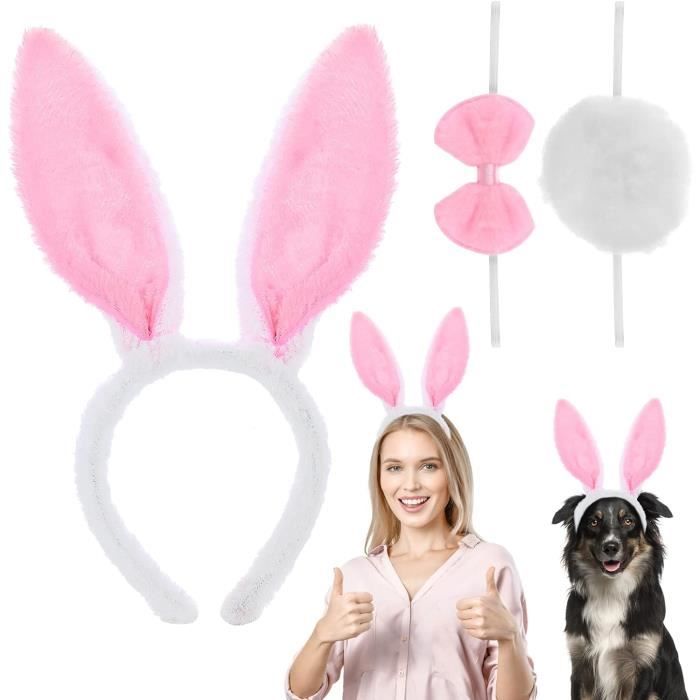 Lot De 3 Bandeaux À Oreilles De Lapin En Peluche Avec Oreilles De Lapin