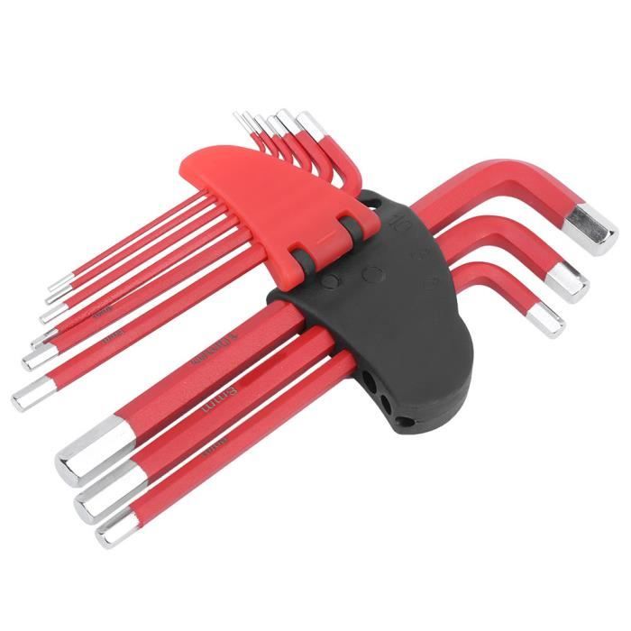 VBESTLIFE Clé hexagonale CRV Jeu de Clés Hexagonales Tête Plate CRV ...