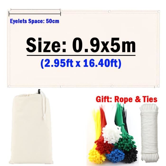 VOILE D'OMBRAGE,0.9x5m--Couverture'écran'intimité de balcon de haute ...