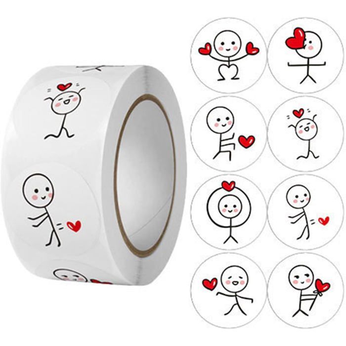 Stickers de Saint Valentin Autocollant Amour Décoratif Stickers Jour ...