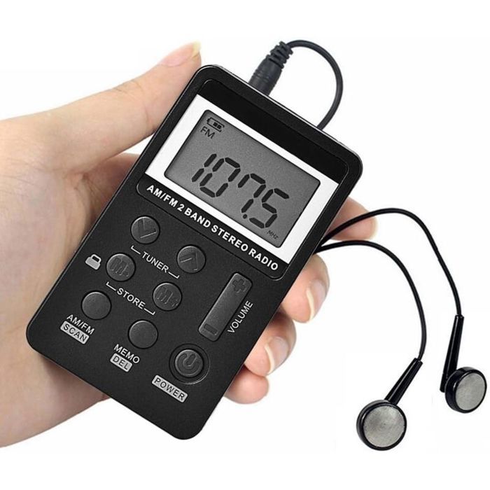 Mini radio stéréo portable, radio de poche rechargeable, radio stéréo ...