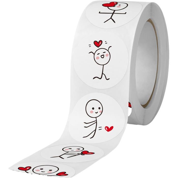 Stickers de Saint Valentin Autocollant Amour Décoratif Stickers Jour ...