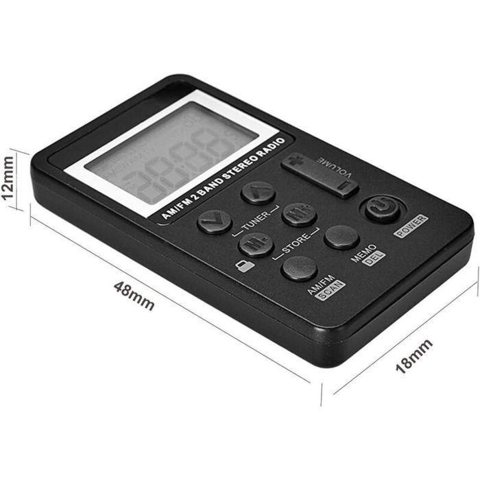 Mini radio stéréo portable, radio de poche rechargeable, radio stéréo ...