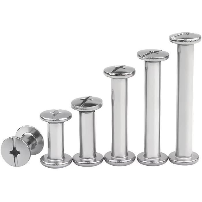 Vis Chicago M5x28mm Vis de Reliure Rivets en Acier Inoxydable, Vis à ...