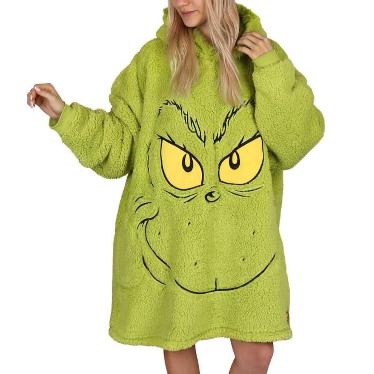 Grinch Sweat-shirt/robe/couverture unisexe vert avec capuche, snuddie ...