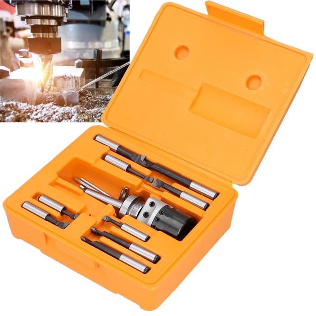 Coffret burin et foret 12 pièces - Foret Fraise à Bois Chanfreiner ...