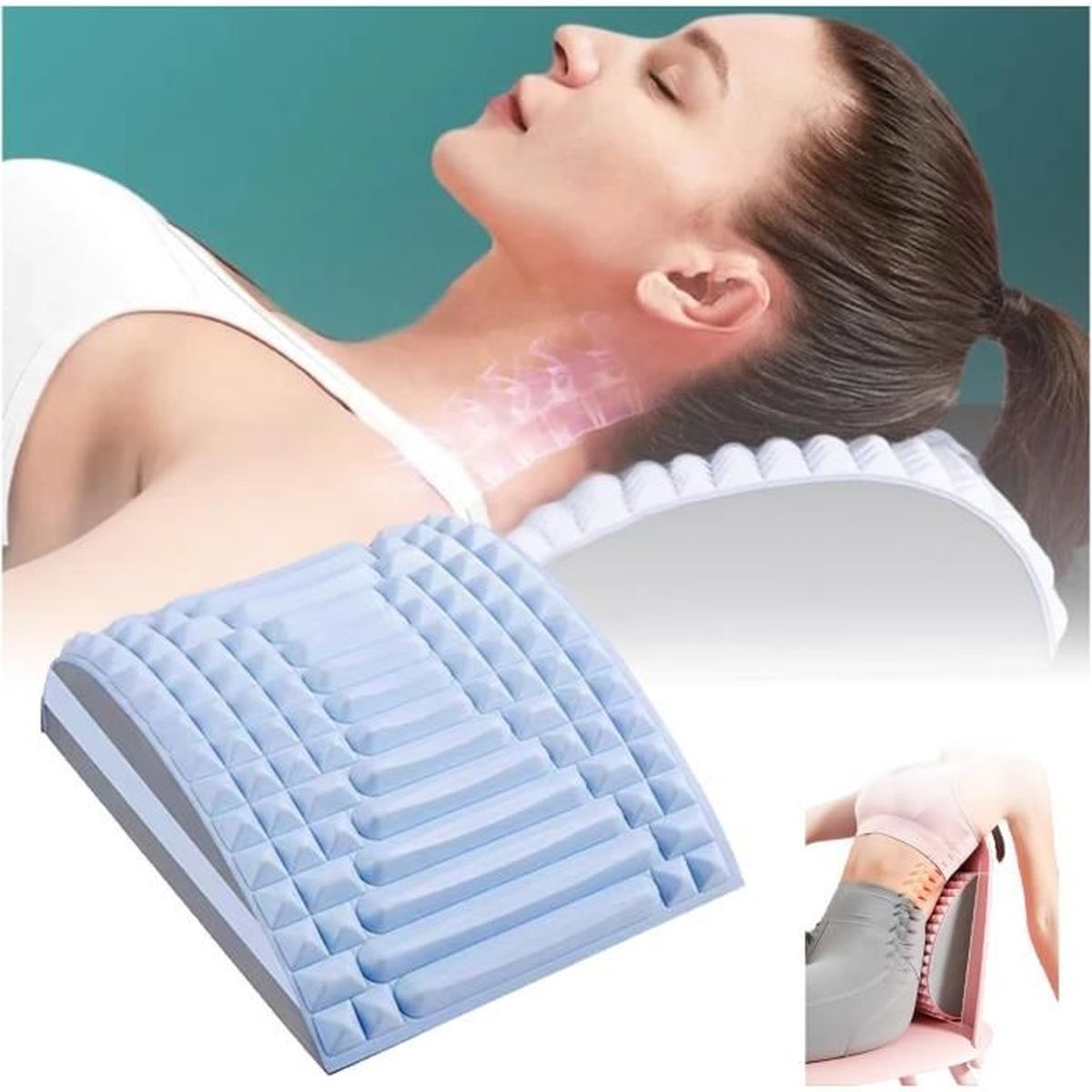 Relaxeur de Cou et d'Épaule, Oreiller de Traction Cervicale, Coussin ...