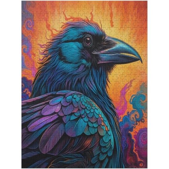 Crow Puzzle 500 Pièces Puzzle En Bois Diy Résumé Du De L'Art De La ...