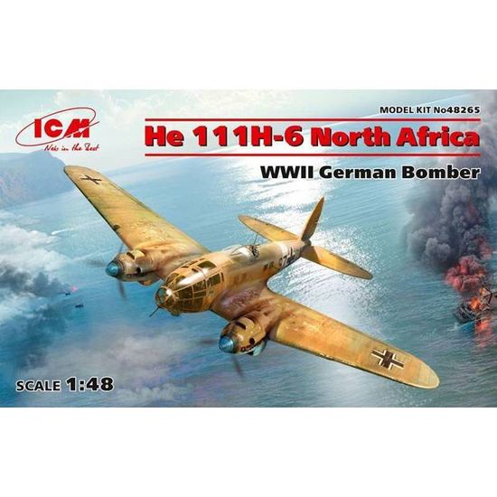 ICM - Maquette Avion He 111h-6 North Africa, Wwii German Bomber Icm ...