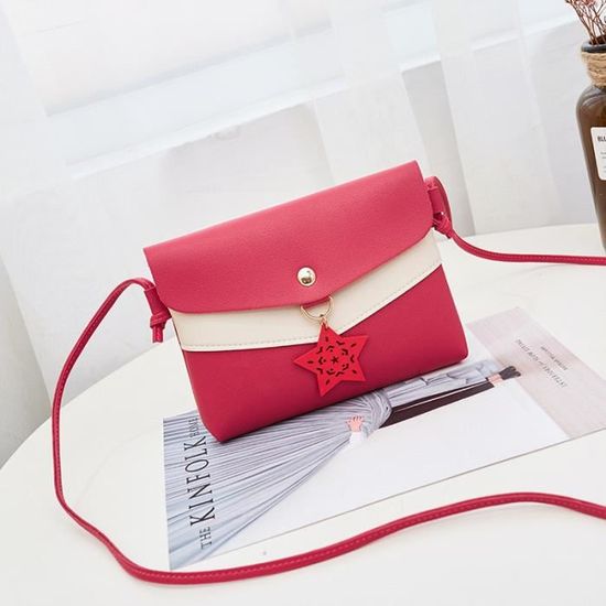 Sac bandouliere femme simple diagonal cuir rouge NX™ - Cdiscount ...