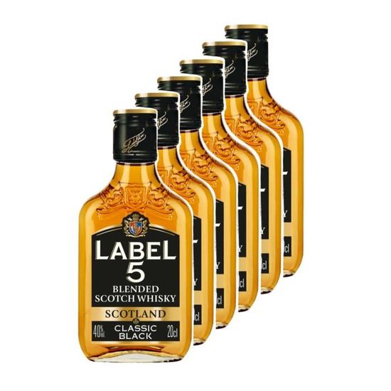 LABEL 5 - Blended Whisky, Classis black, 40% - Pack de 6x20cL - Achat / Vente LABEL 5 - Blended ...