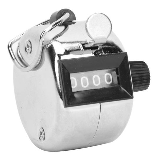 Compteur manuel - ZJCHAO - Modèle Berm - Aluminium argenté - 4 chiffres ...