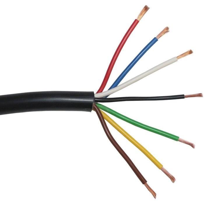 1M Flryy Câble Véhicule 7 Conducteurs I Câble Véhicule Avec Section De ...