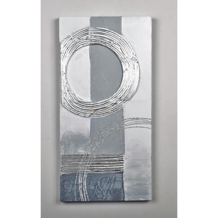 Tableau déco Modern 32 - Toile peinte à la main - 30 x 60 x 3 cm ...