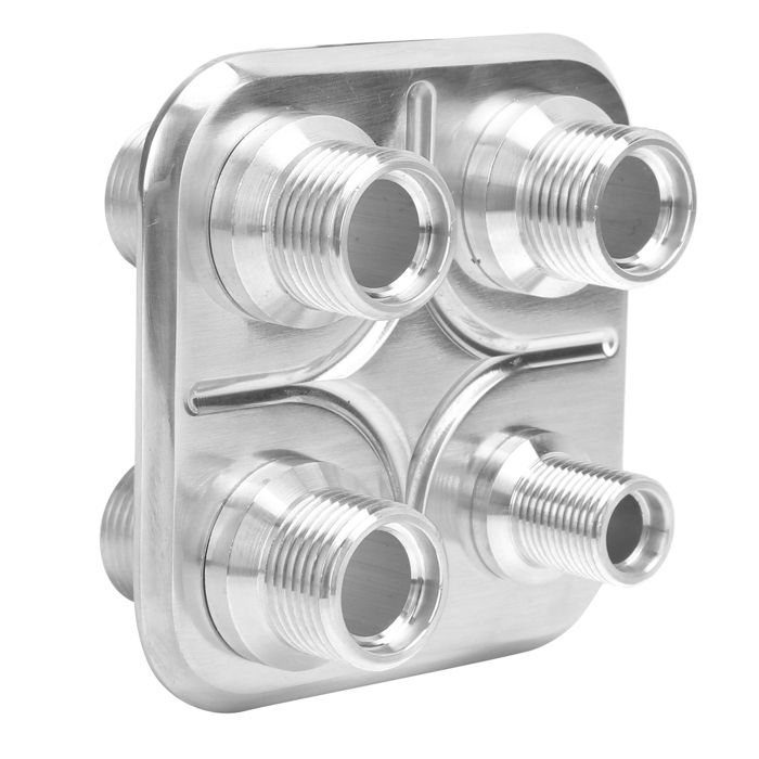 Pwshymi Cloison de chauffage Cloison de Climatisation de Voiture à 4 Ports Raccord de Tuyau ...