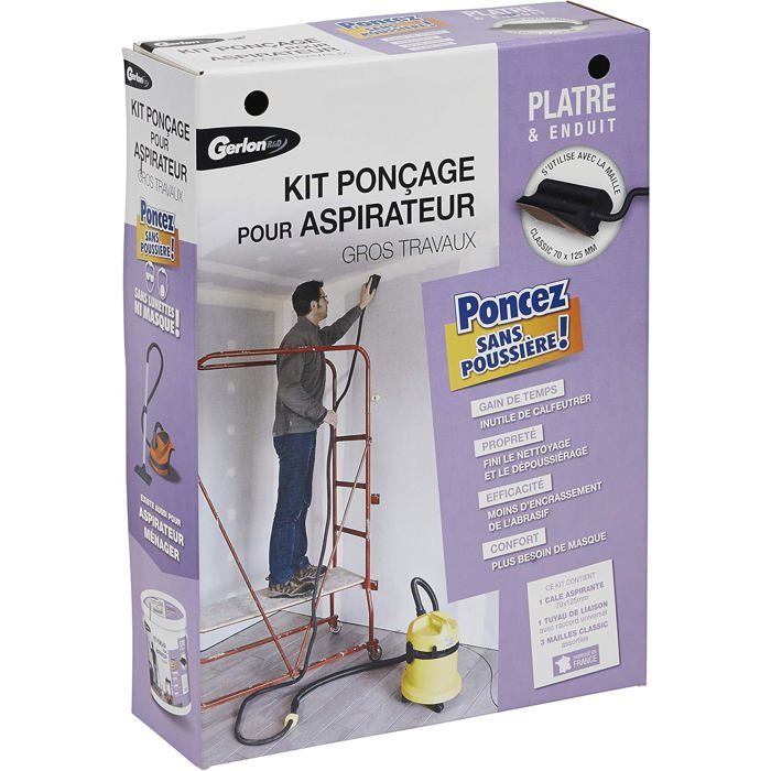 Gerlon Kit Complet de ponçage sans Poussière135 - Cdiscount Bricolage