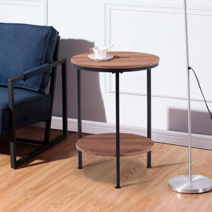 GOLDFAN Table D'appoint Ronde Petit Table Basse Table de Salon ...