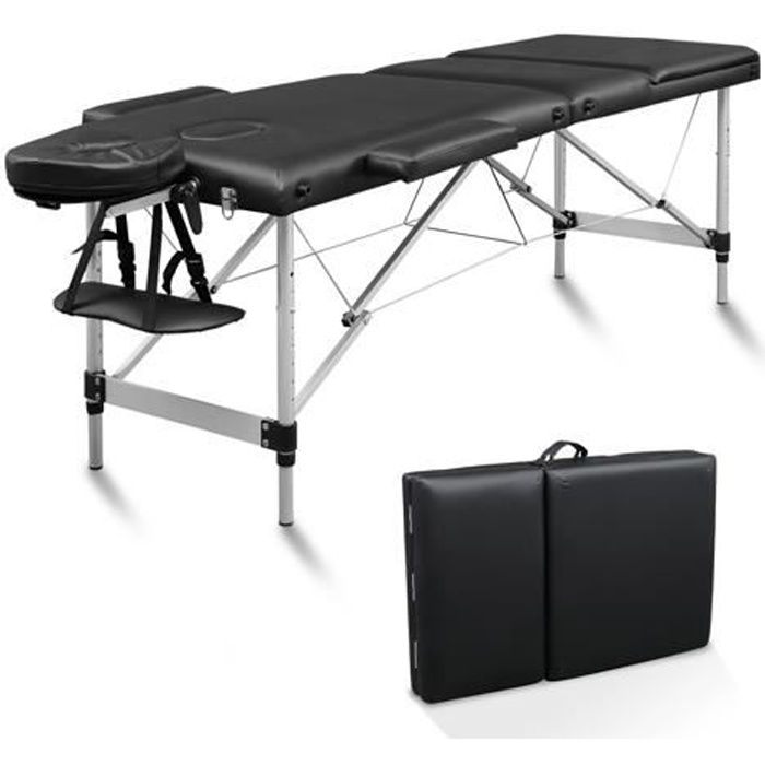Table De Massage Pliante En Aluminium Lit De Massage Portable 3 Zones