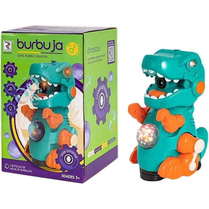 3 Modes Walk Dinosaure Bubble Machine Avec Musique Et Lumières Machine À Bulles De Plein Air ...