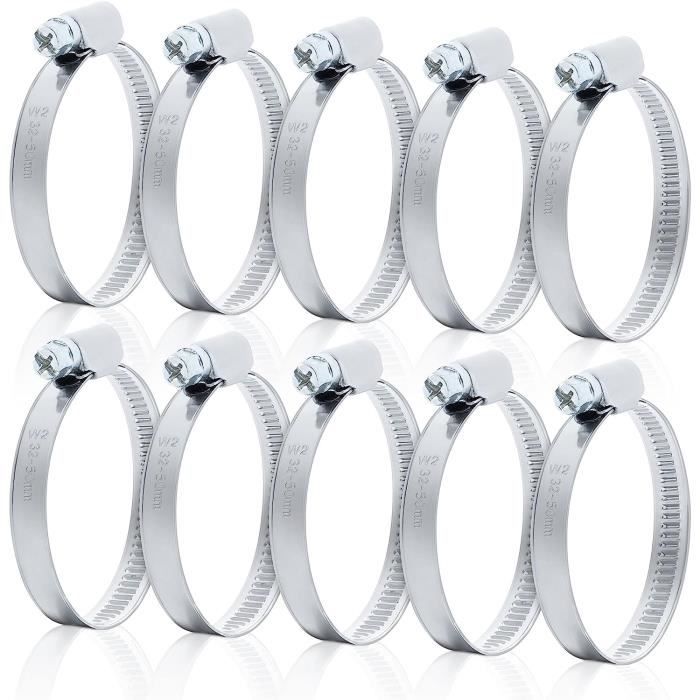 Lot De 10 Colliers De Serrage Avec Diamètre Réglable - Collier De Fixation Résistant À La ...