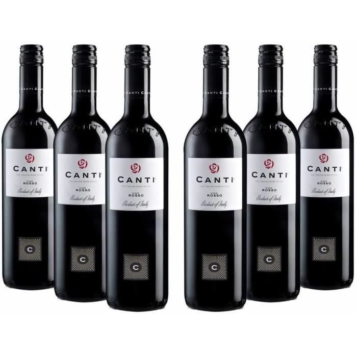 Vino Rosso - Vin Rouge Sec Italien - 6 X 750 Ml[n1755] - La cave Cdiscount