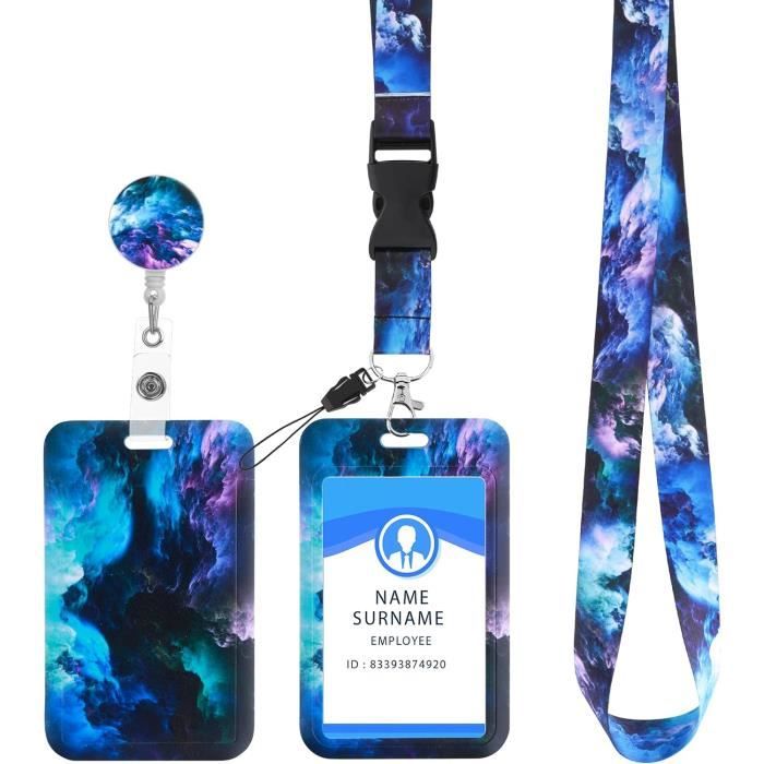 Porte Badge D'Identification, Rétractable Ciel Étoilé Avec Bobines Et ...