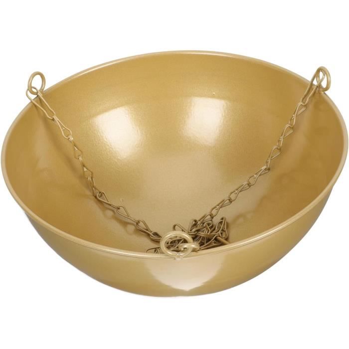 Pot de Fleurs Suspendu - A503 - Fer Forgé - Jaune - 35x25.5cm - Design ...