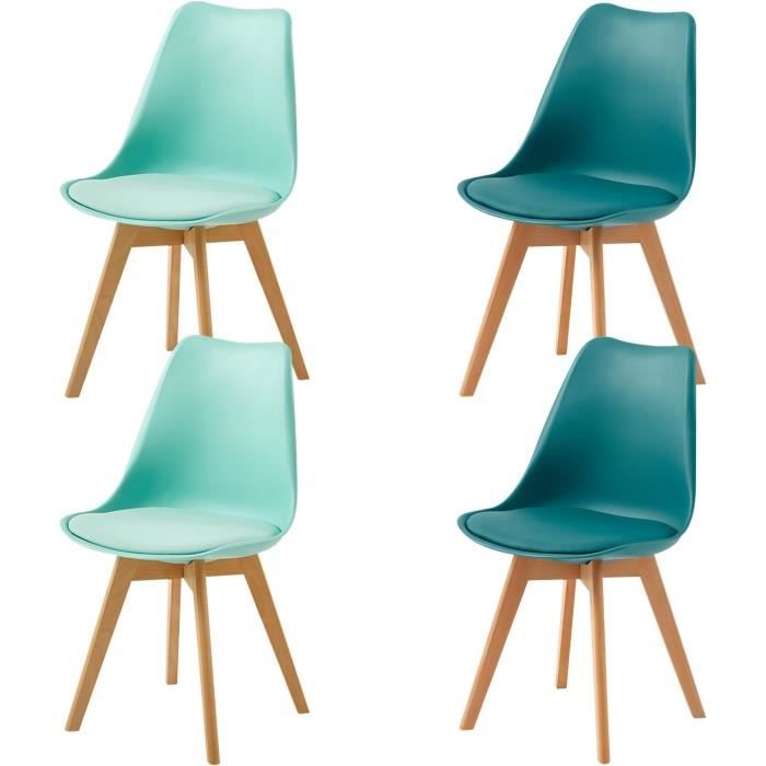 Lot de 4 Chaises Salle à Manger Scandinaves, Chaises Cuisine Design ...
