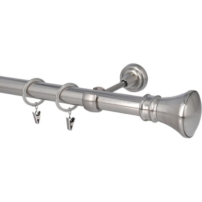 AJW-HDTL 25mm Kit de tringle a rideau Metal Fixation murale Acier Inoxydable 120 cm Idaja[691 ...