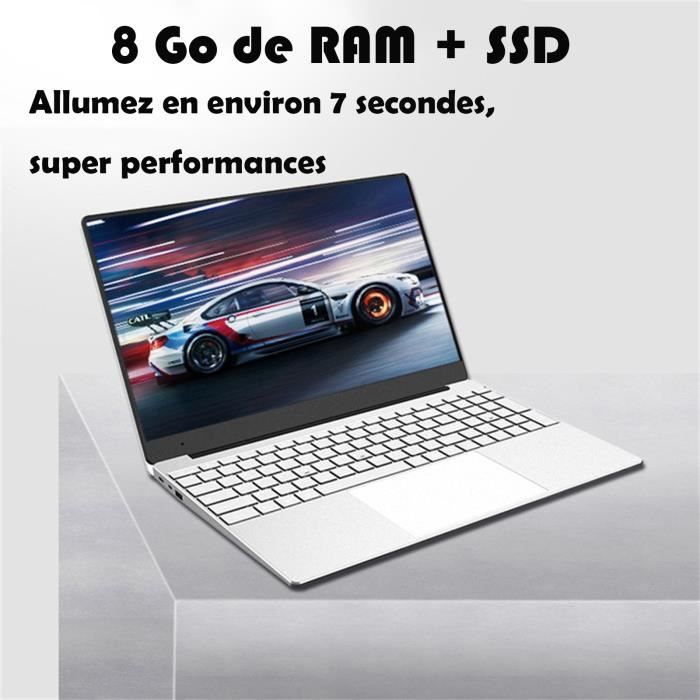 Tablette Tactile Ordinateur Portable 15,6 1080P Fhd Windows 10 Quad Core 8 Go De Ram 512-256 ...