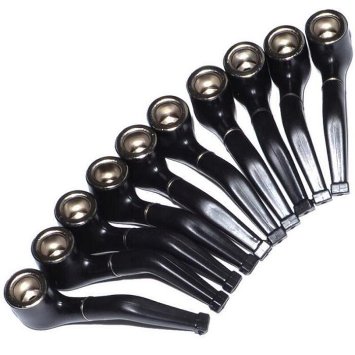 Mini tuyaux en plastique noir 20 pièces accessoires pour fumer créatif ...