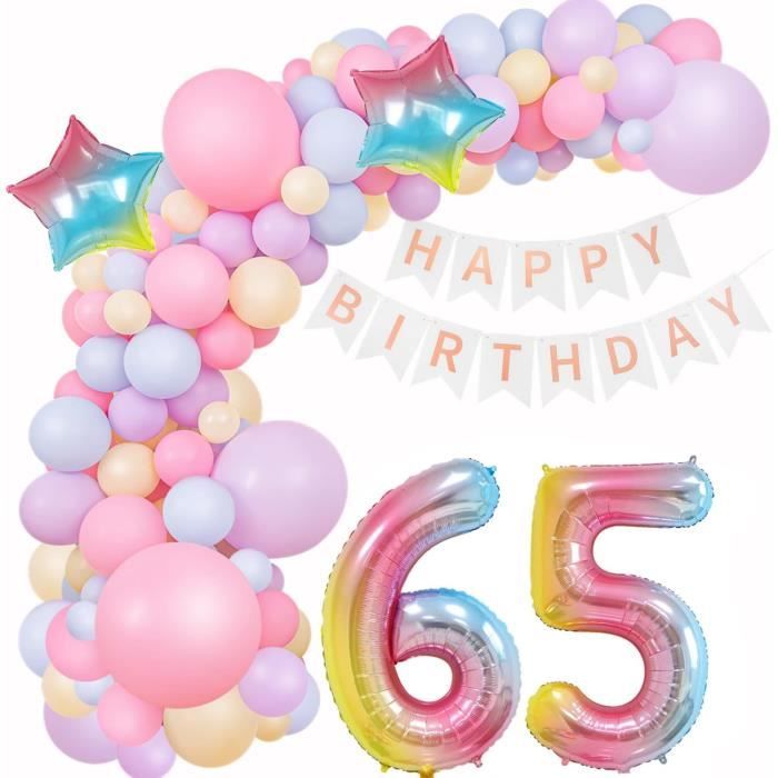 Decoration Anniversaire 65 Ans Femme Ballon Arche 65 Ans Anniversaire ...