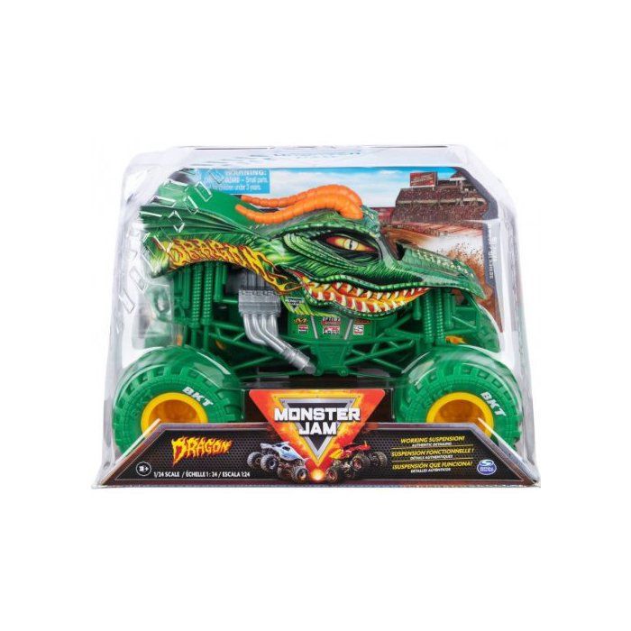 Coffret Monster Jam Géant : Dragon - Voiture Verte 19x13cm (Lxl) - Set ...