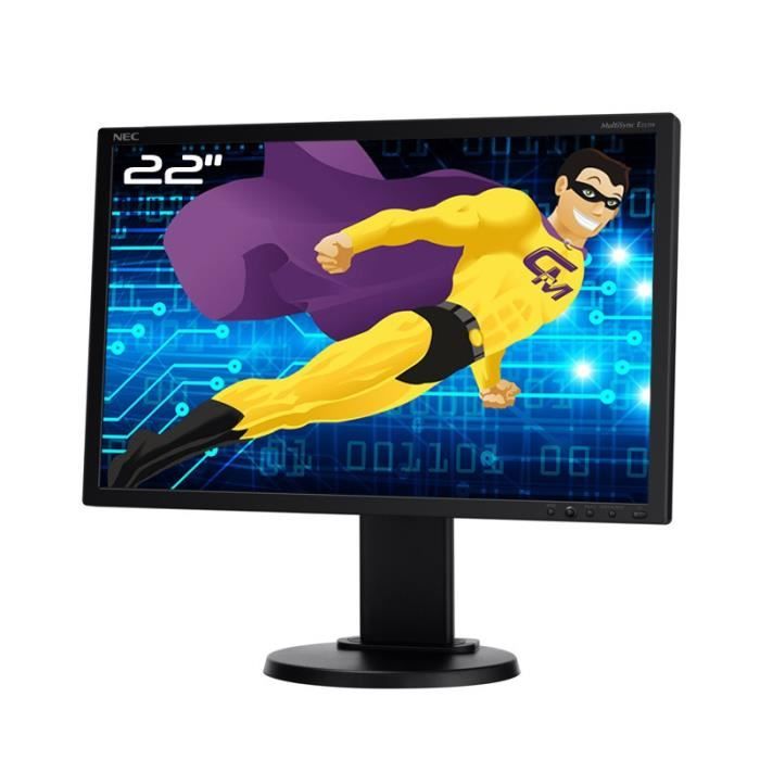 Ecran PC Pro 22" NEC E222W-BK TFT TN VGA DVI Display VESA Widescreen Noir - Cdiscount Informatique