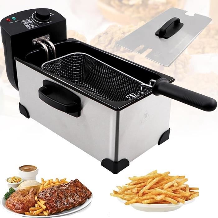 Friteuse Électrique, Friteuse Électrique De Grande Capacité 3L ...