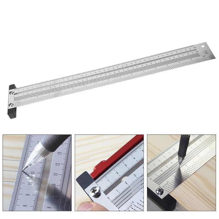 Règle à tracer pour le travail du bois - SONEW - Acier inoxydable - 8 ...