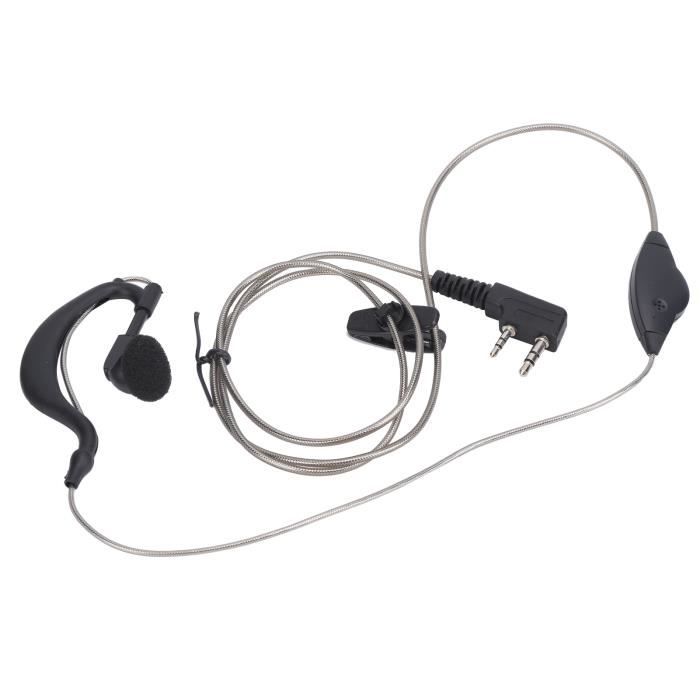 Casque de communication radio Casque Radio 2 voies Casque de câble noir ...