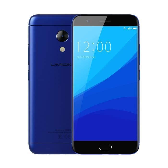 UMIDIGI C2 Smartphone 4G FDD-LTE Téléphone 5.0 pouces 2.5D MTK6750T ...